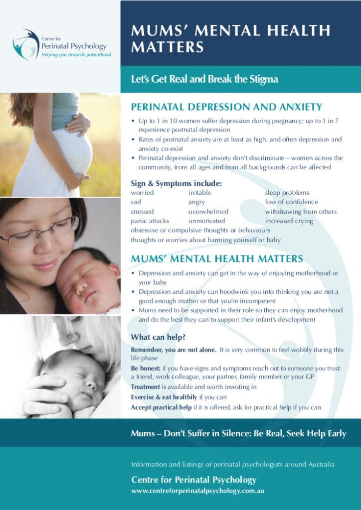 Mums' Mental Health Matters - Centre for Perinatal Psychology